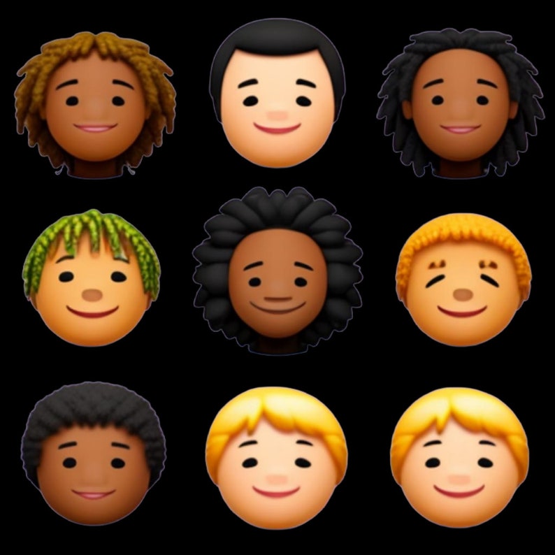 Black Face Emotes, African American Emotes, Clip Art, Happy Faces ...