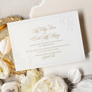 Mila and Brooks Custom Wedding Invitation Set, SAMPLE: Ornate Floral ...