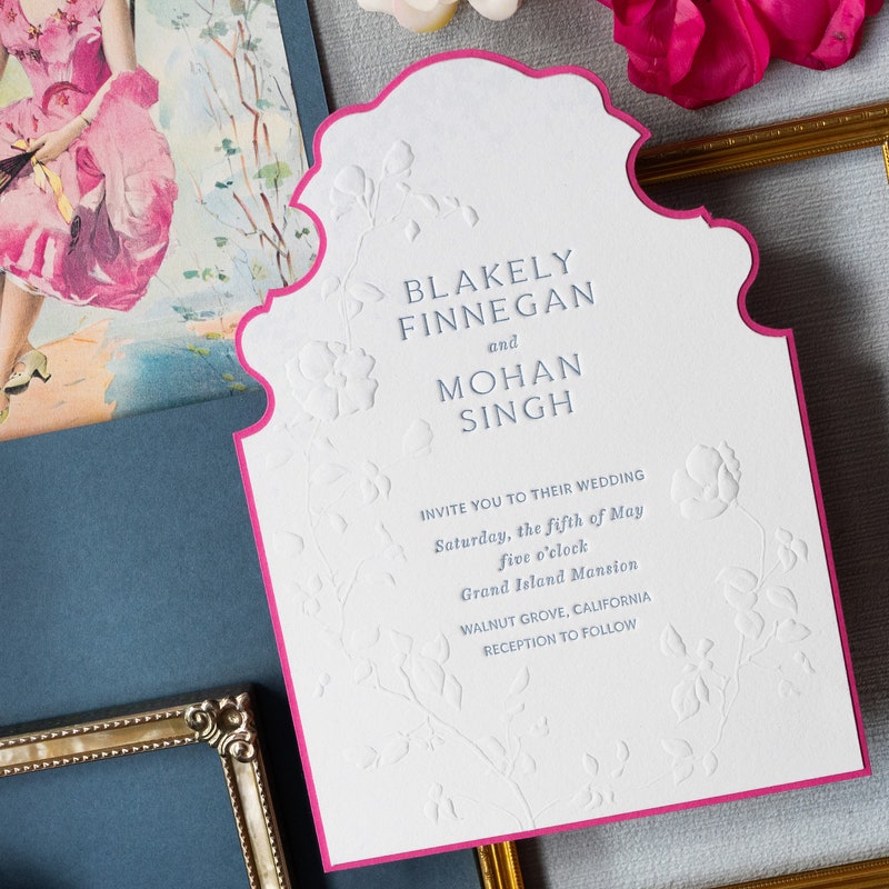 Embossed Wedding Invitations - Etsy