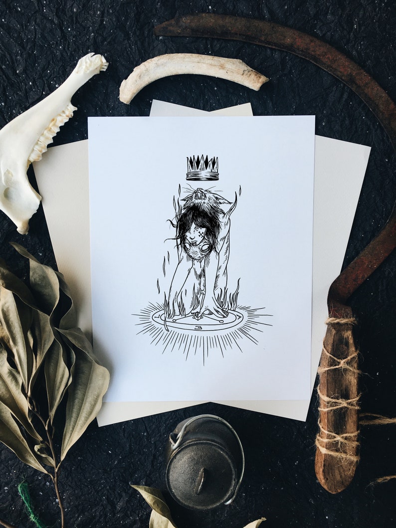 Ars Goetia Series King Bael Baal Print Etsy