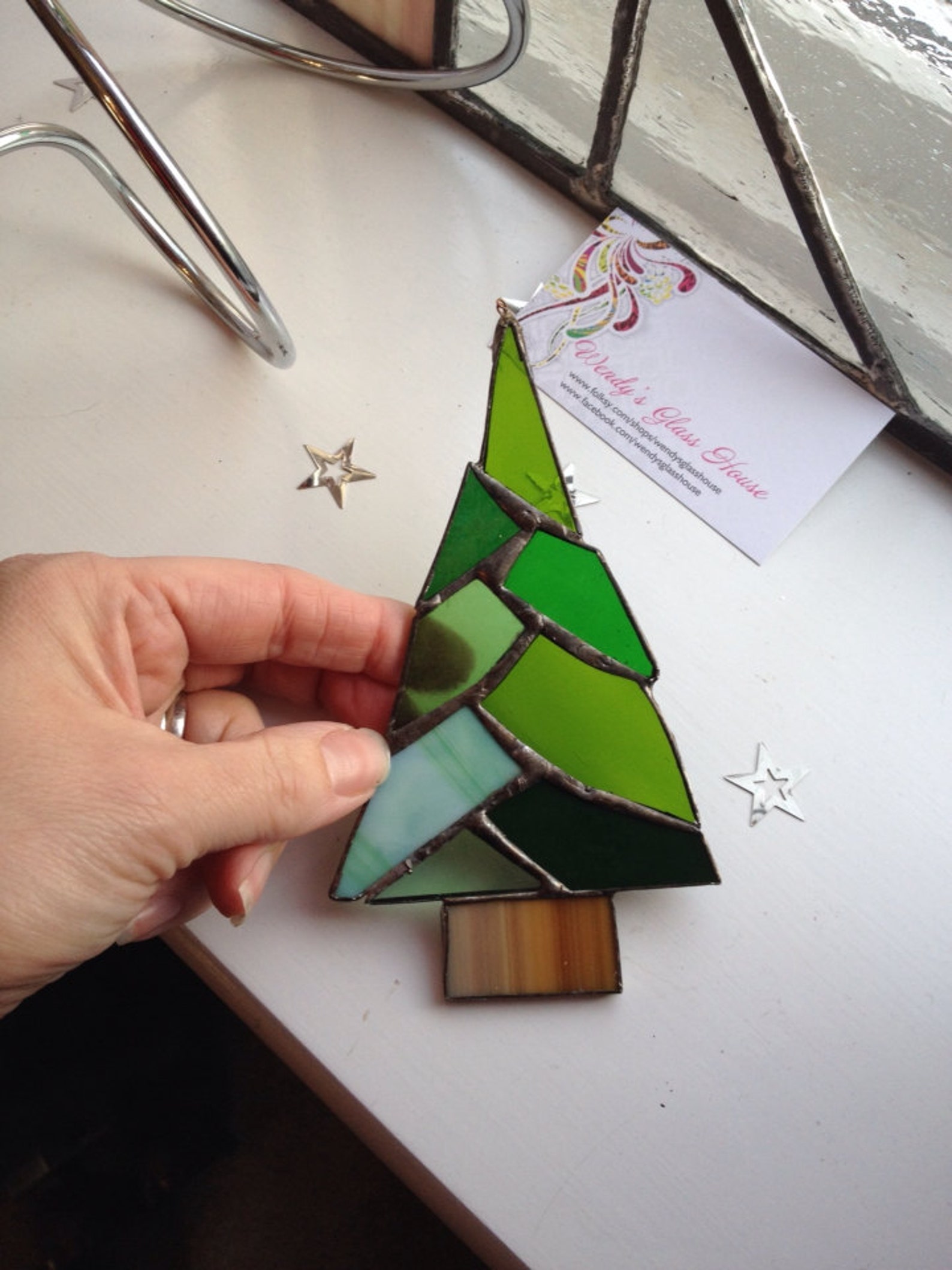 Stained Glass Christmas Tree - Etsy