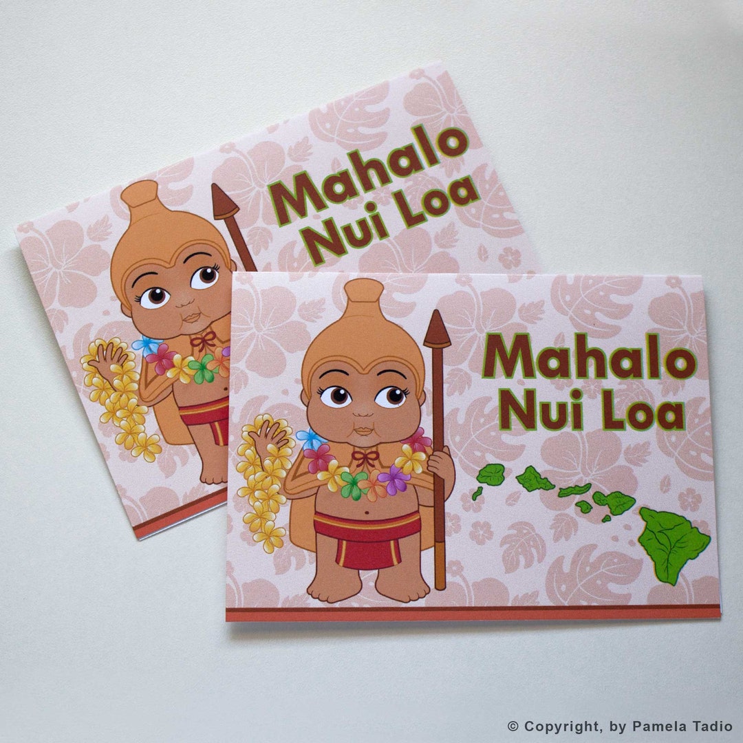 Hawaiian Note Cards King Kamehameha - Mahalo Cards, Thank You Cards ...