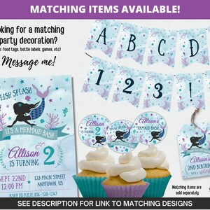 Happy Birthday Banner Printable, Mermaid Birthday Banner Under the Sea ...