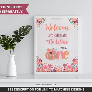 EDITABLE Little Pumpkin Birthday Banner, Boho Fall Autumn Pumpkin Girl ...