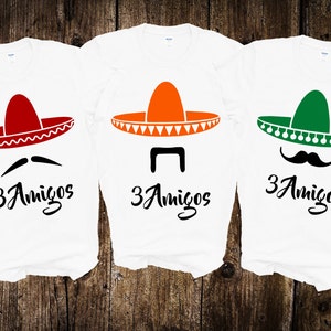 Shirts for 3 Friends 3 Amigos Three Amigos 3 Amigo Shirts - Etsy