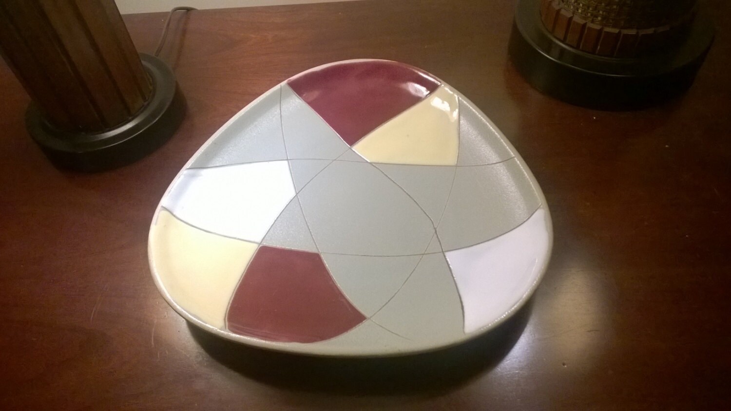 50's 60's Vintage Plate Color Block Atomic Jasba | Etsy