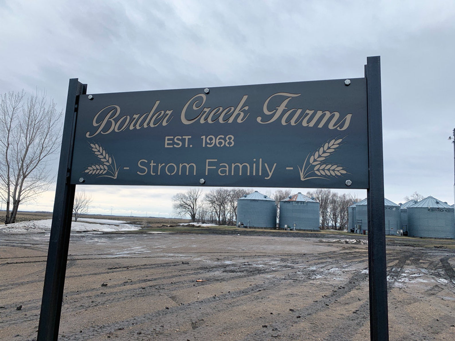 Custom Farm Office or Logo Sign With Laser Cut Metal and Rustic Wood - Etsy