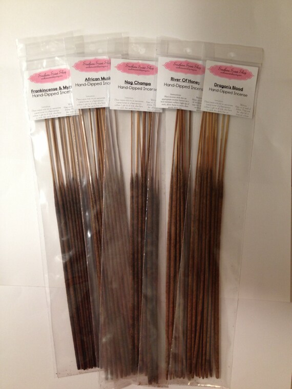 Items similar to Highly Scented Hand- Dipped Incense Sticks -10 pack ...