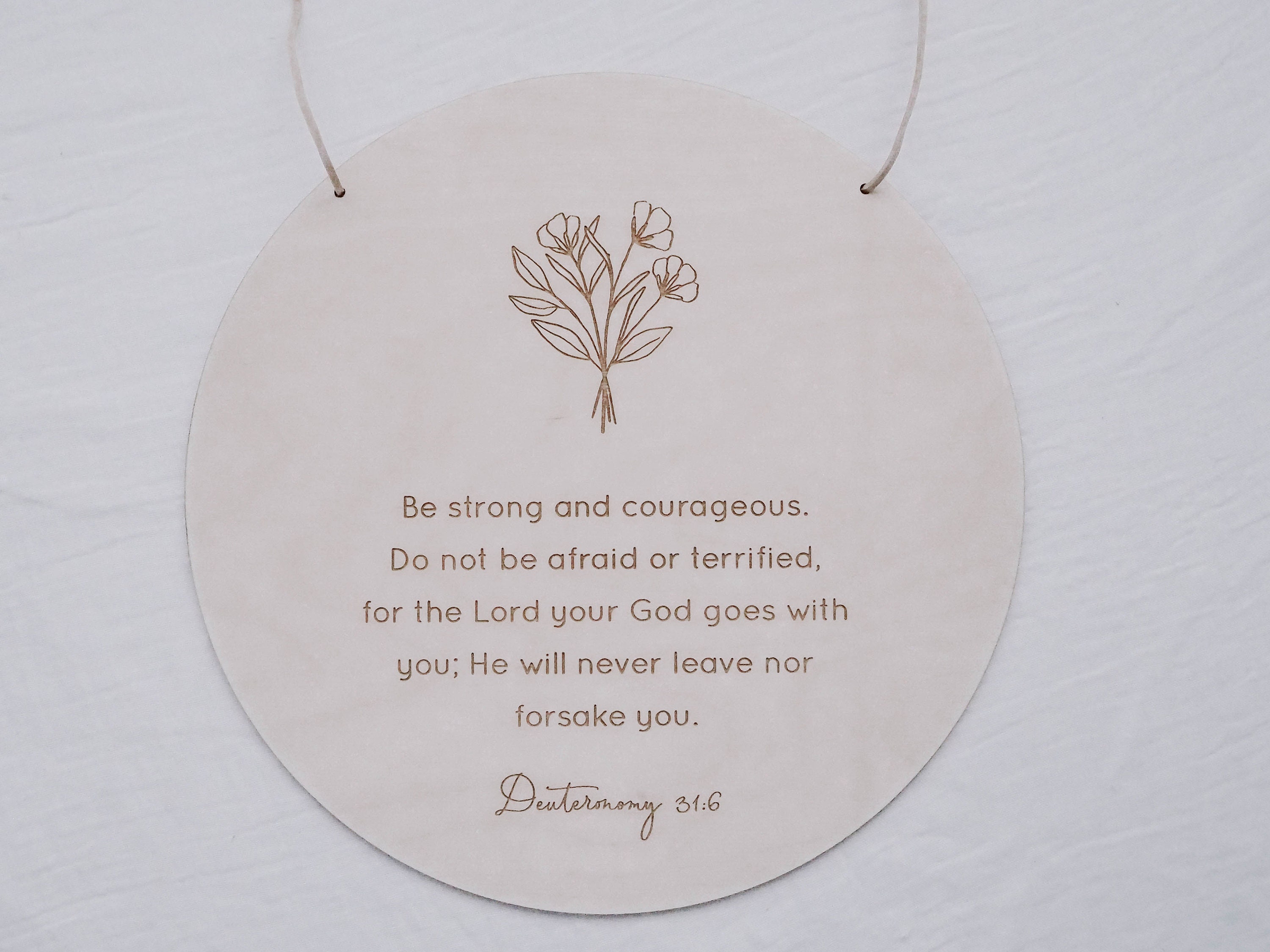 Personalised Quote Bible Verse Round Plaque - Etsy Australia