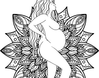 pregnant woman coloring page printable