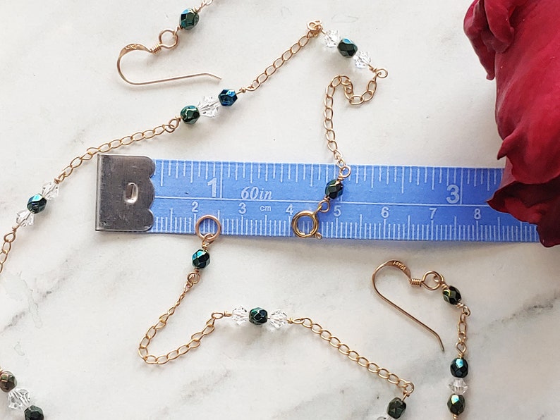 Swarovski Crystal Necklace With Matching Drop Earrings Set. - Etsy