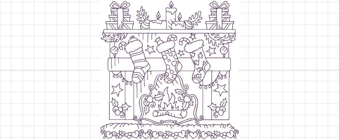 Redwork Christmas Blocks Machine Embroidery Designs. Perfect | Etsy