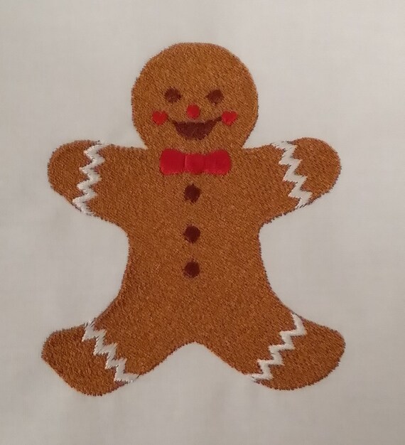 Machine embroidery Gingerbread Boy and Girl designs for the | Etsy