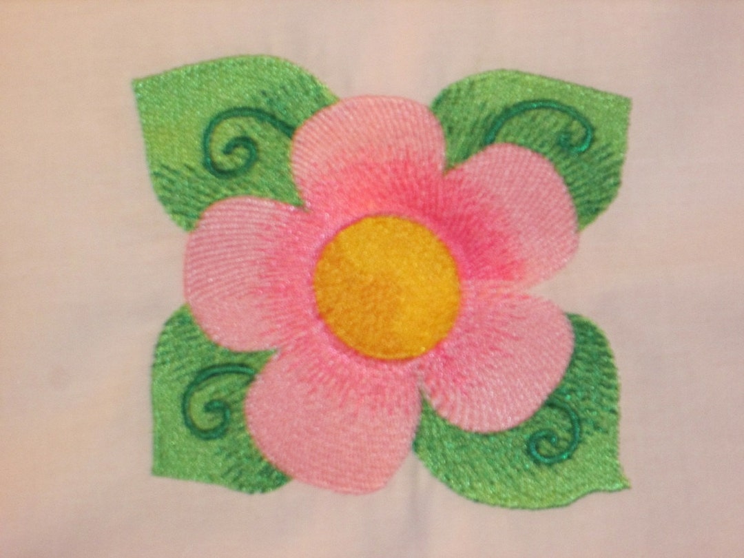 Flower Design for Machine Embroidery - Etsy