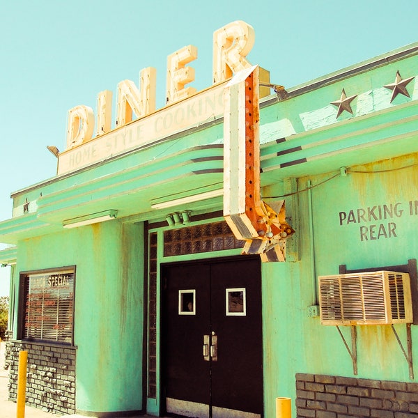 Desert Diner Photography, Americana Photography, Desert, Diner, Large ...