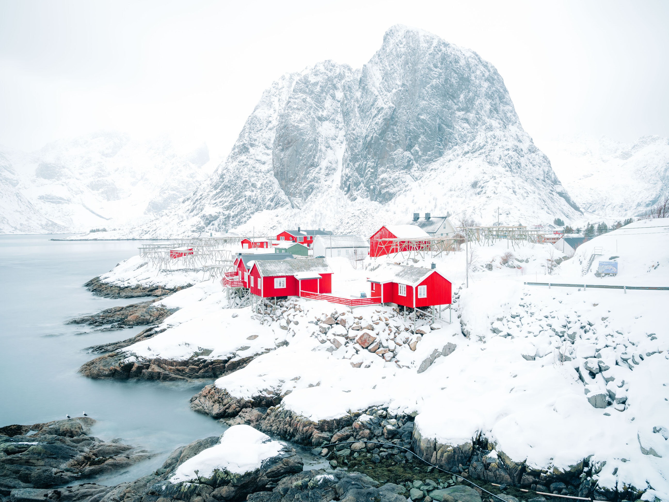 Norway Fine Art Photography Print - Red Fishing Cabins - Travel ...