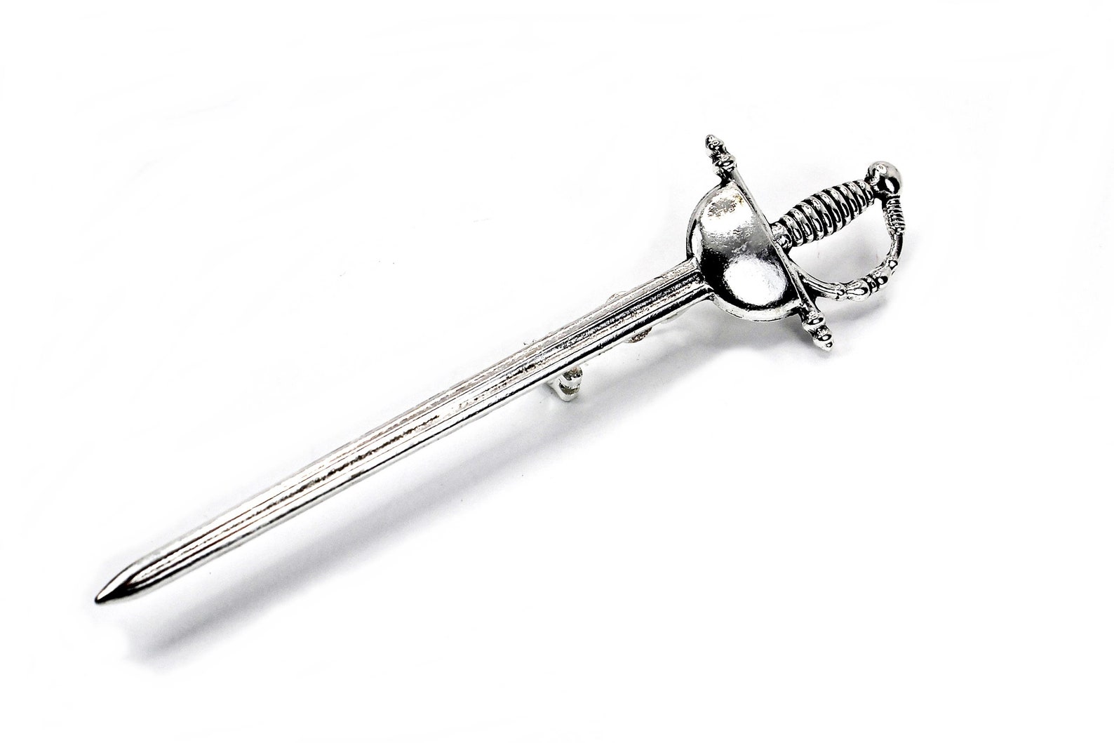 Sword Brooch, Lapel Pin, Silver Colour, Gift for Him or Her, Weapon ...