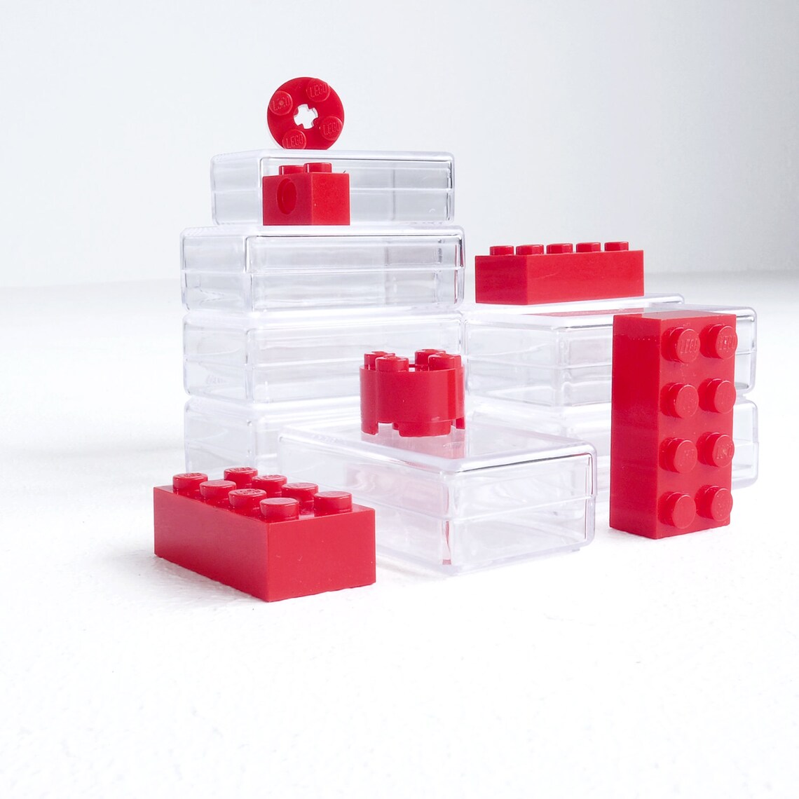 12 Rectangular Premium Crystal Clear Hard Plastic 60 Mil Boxes With Lid ...