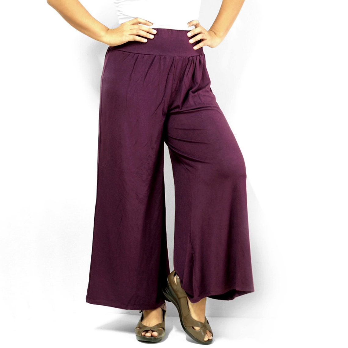 Super Soft Purple Palazzo Pants - Etsy