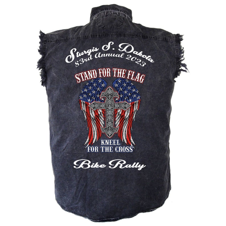 Mens Sturgis 2023 Bike Rally Stand for the Flag Cross - Etsy