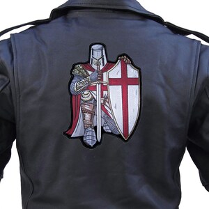 Christian Red and White Crusader Knight Embroidered Patch, Three Sizes ...