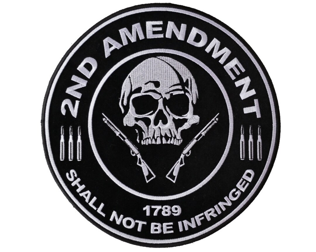 The 2nd Amendment Skull Patriotic Embroidered Biker Patch, Two Sizes - Etsy