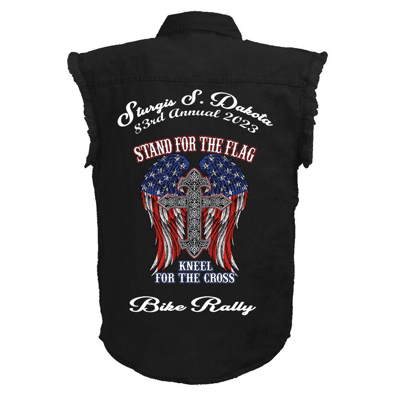 Mens Sturgis 2023 Bike Rally Stand for the Flag Cross - Etsy