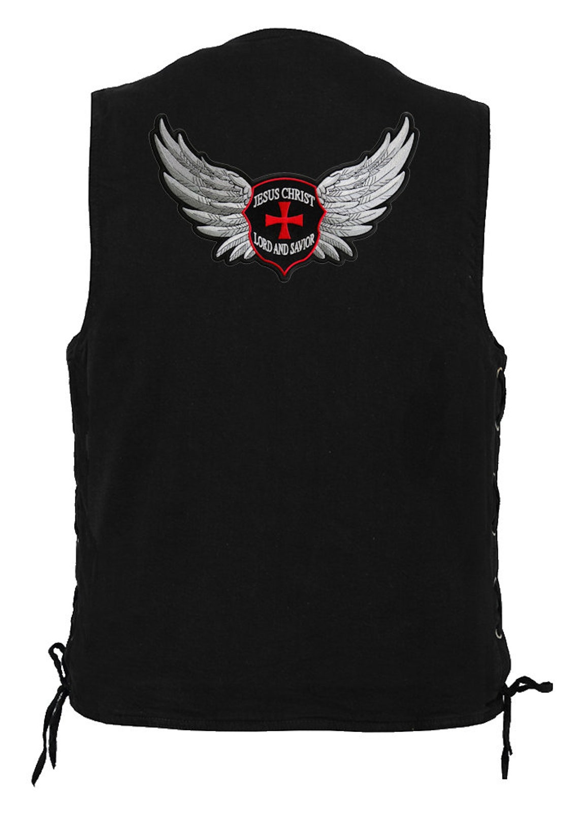 Jesus Christ Lord and Savior Wings Embroidered Biker Patch, Two Sizes ...