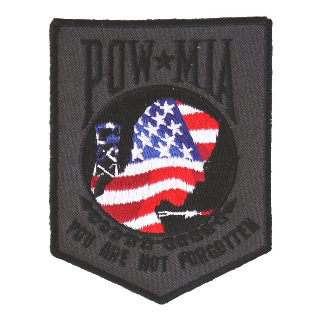 POW-MIA Veteran Never Forget American Flag Embroidered Patch - Etsy