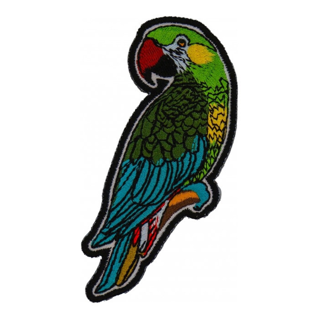 Beautiful Colorful Parrot Embroidered Patch - Etsy