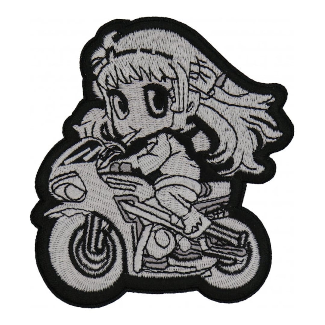 Cute Biker Girl on Motorcycle Embroidered Biker Patch - Etsy