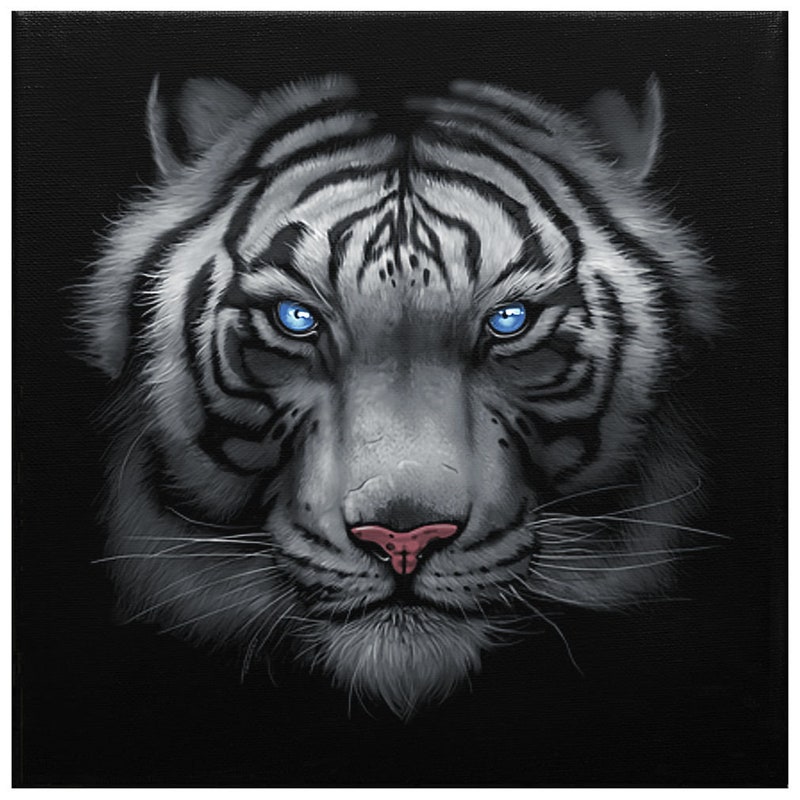 Tiger Silk Painting - Etsy