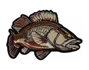 Largemouth Bass Iron-on Embroidered Patch Quality Fish Patches for ...