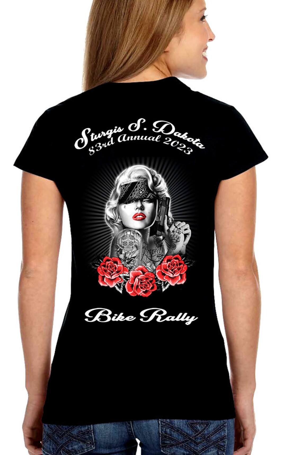 Womens Sturgis Bike Rally 2023 Marilyn Monroe Red Roses - Etsy France