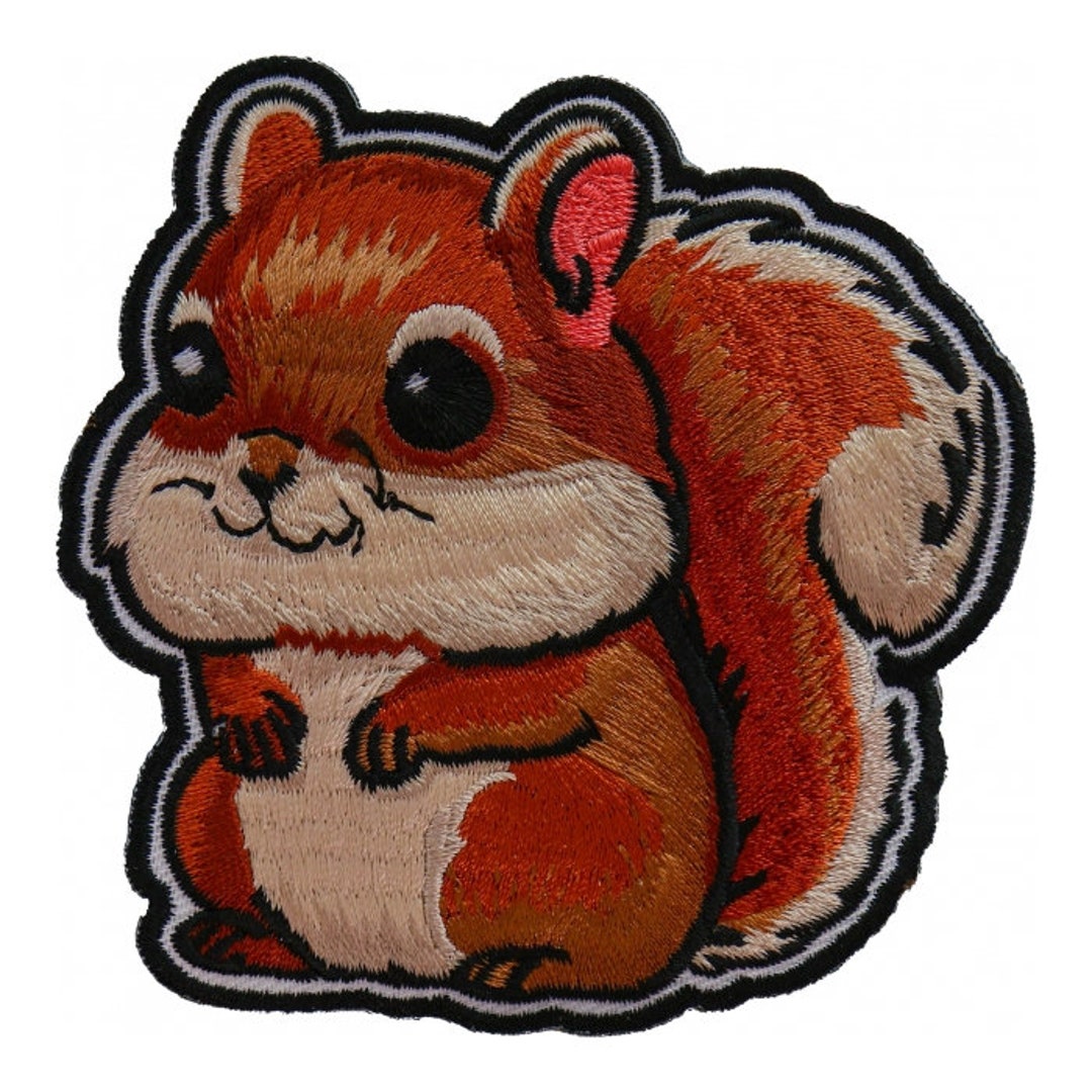 Cute Furry Chipmunk Embroidered Patch - Etsy