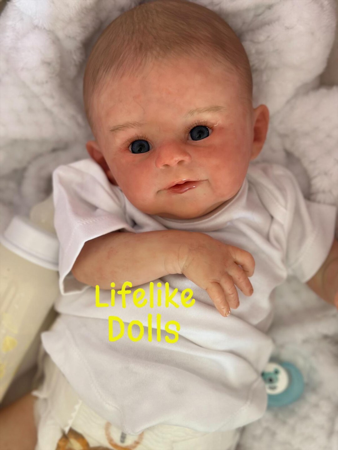 Reborn Fake Baby Lifelike Newborn Awake Doll Piper Sherry Rawn Limited ...