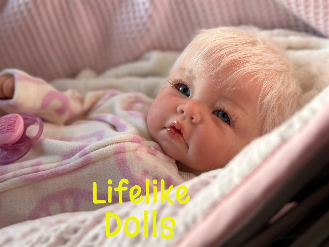 Reborn Fake Baby Lifelike Realistic Doll Luca Elly Knoops Blonde Hair ...