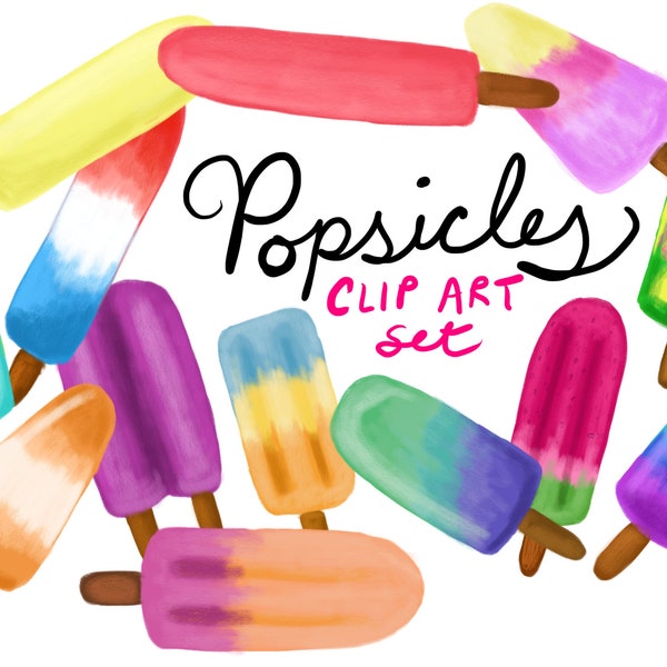 Popsicle Clipart - Etsy