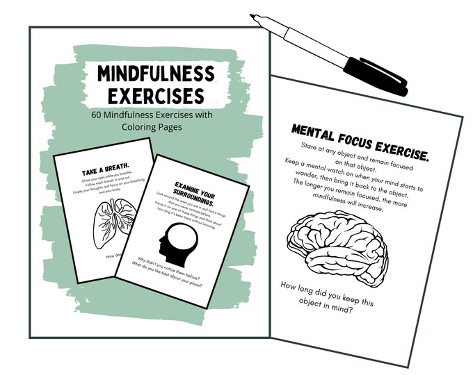 Printable Mindfulness Exercise Mindfulness Coloring Pages Social ...