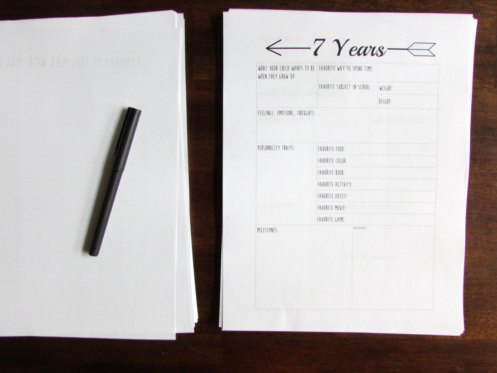 Printable Child Documentation Journal Child and Baby - Etsy