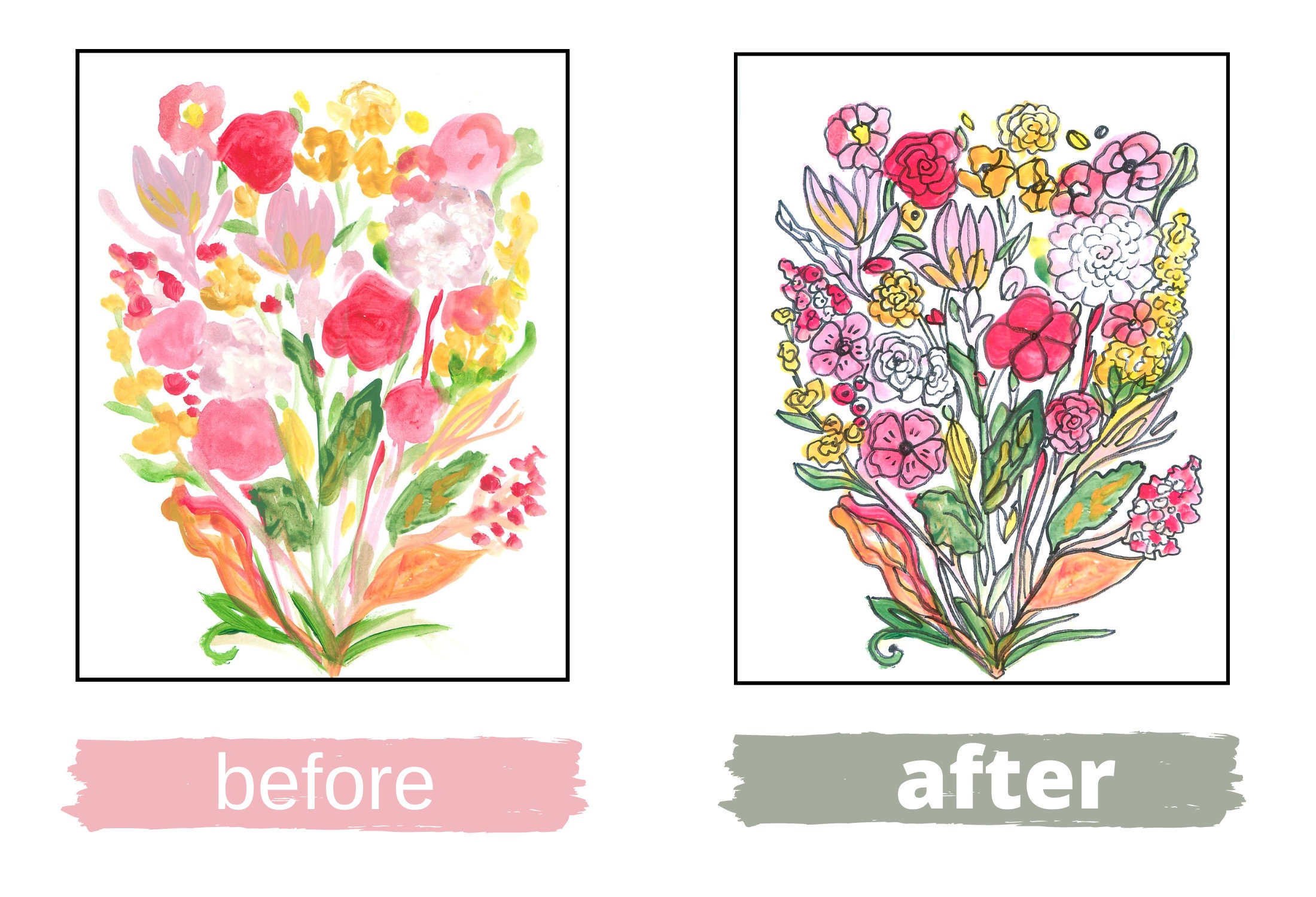 Printable Backwards Coloring Book Wildflowers Reverse Coloring Book ...