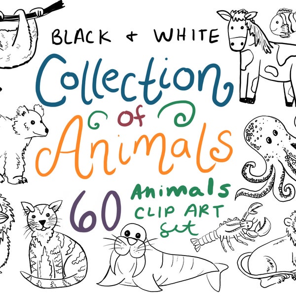 Hand Drawn Animal - Etsy