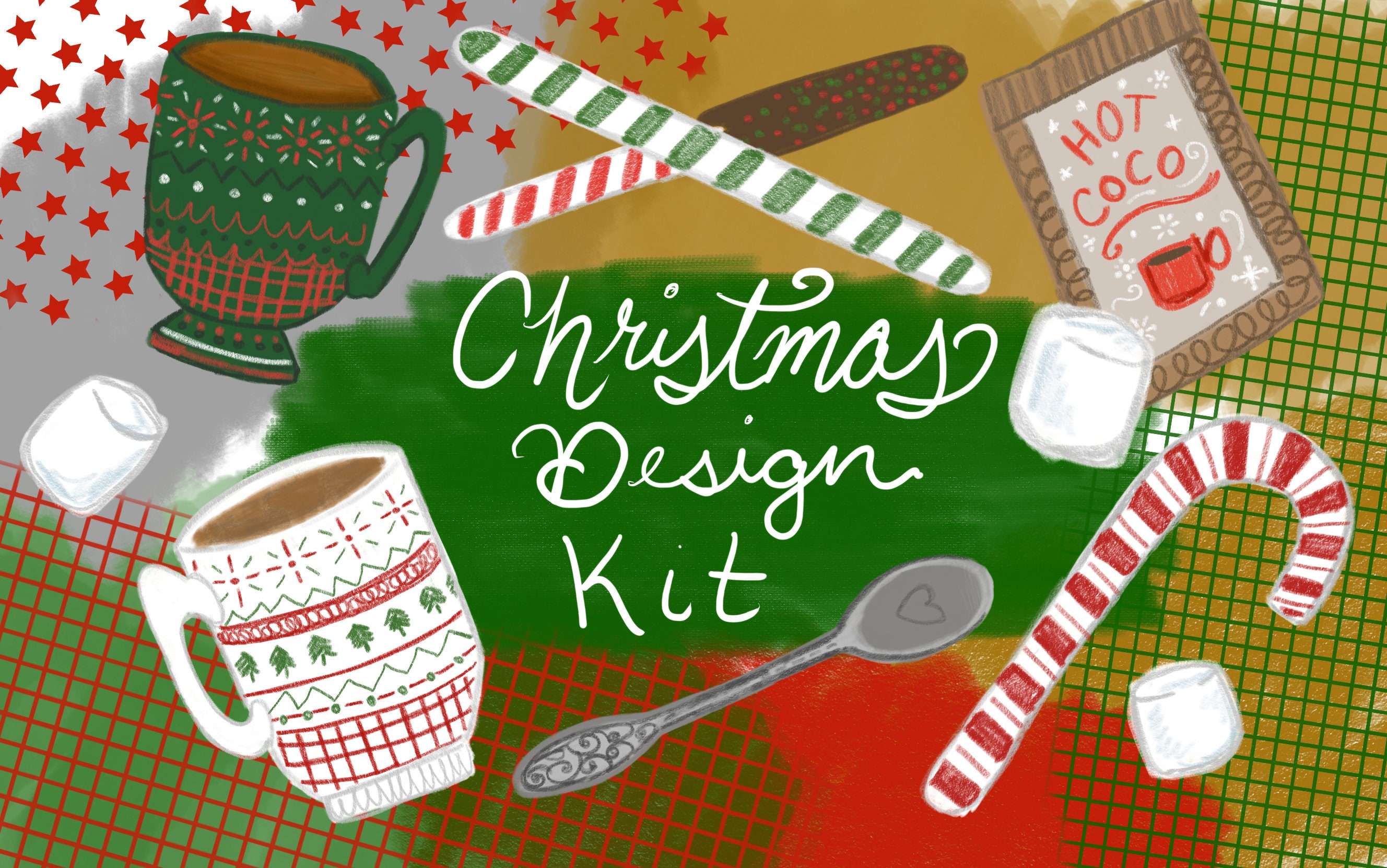 Christmas Clip Art Hand Drawn Clip Art Hand Drawn Christmas - Etsy