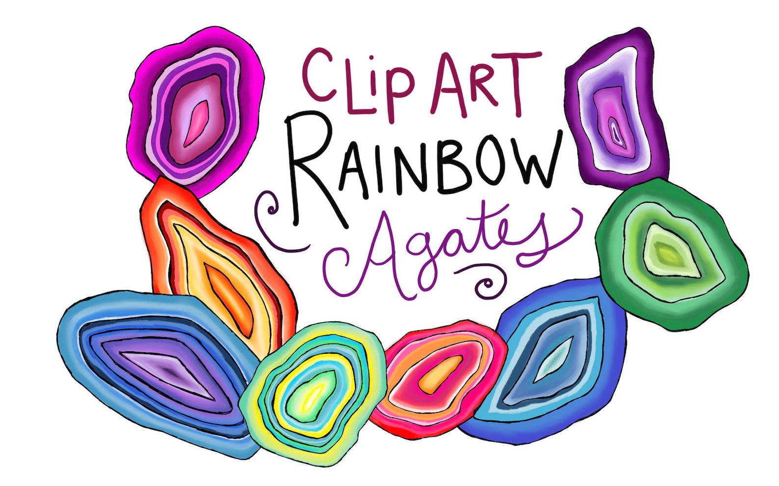 Hand Drawn Agate Clip Art Doodle Agate Clip Art Agate - Etsy