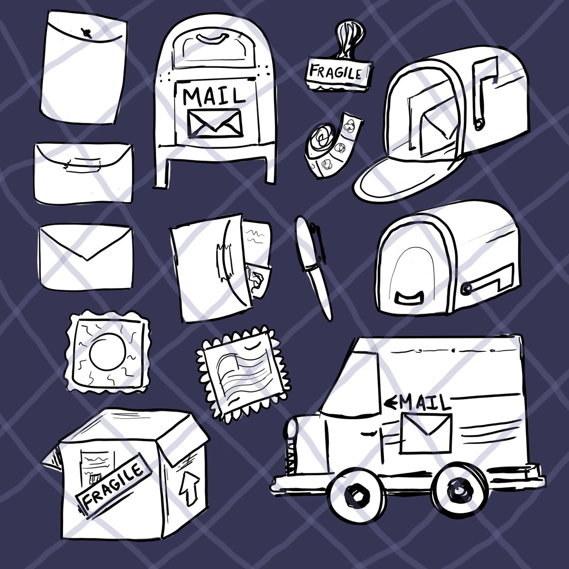 Mixed Mail Time Clip Art Commercial Use Mail Clip Art Pretend Play ...