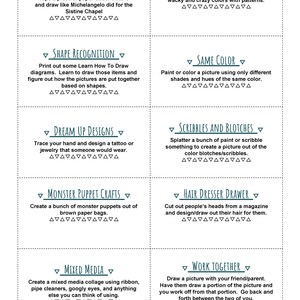 100 Individual Art Activity Cards Creative Gift for Children - Etsy