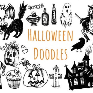 Doodle Halloween Commercial Clip Art, Doodle Clip Art, Hand Drawn ...
