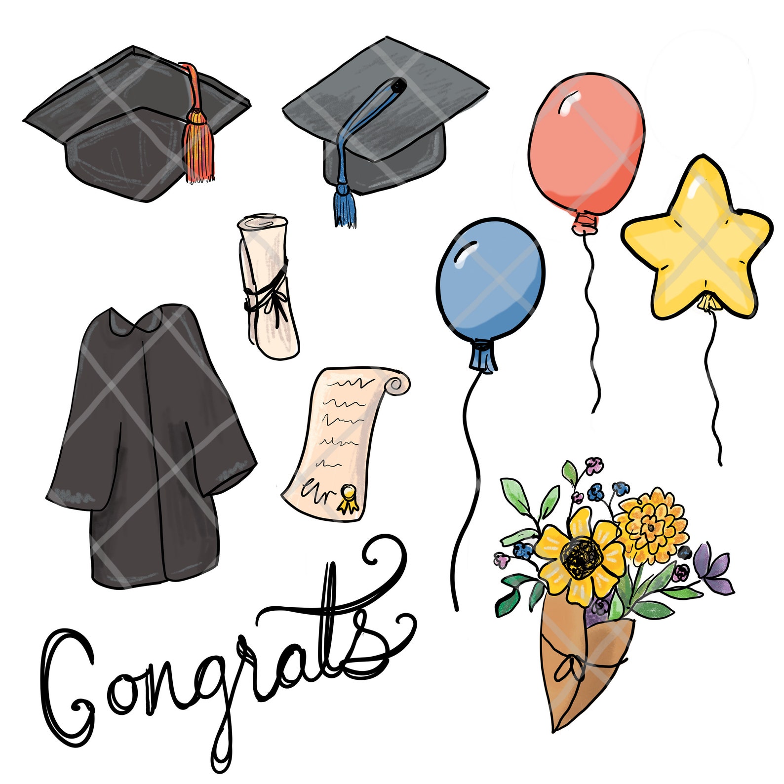 Graduation Celebration Clip Art Commercial Use Graduation Clip Art ...