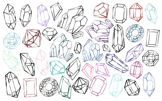 Gem Clip Art Black And White