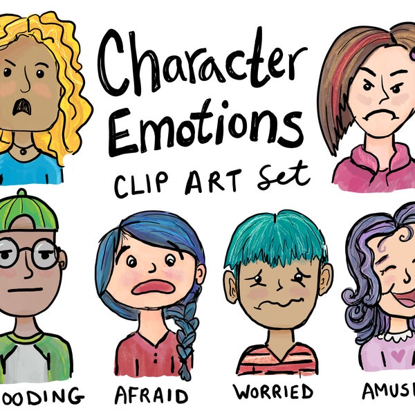 Emotions Clip Art - Etsy